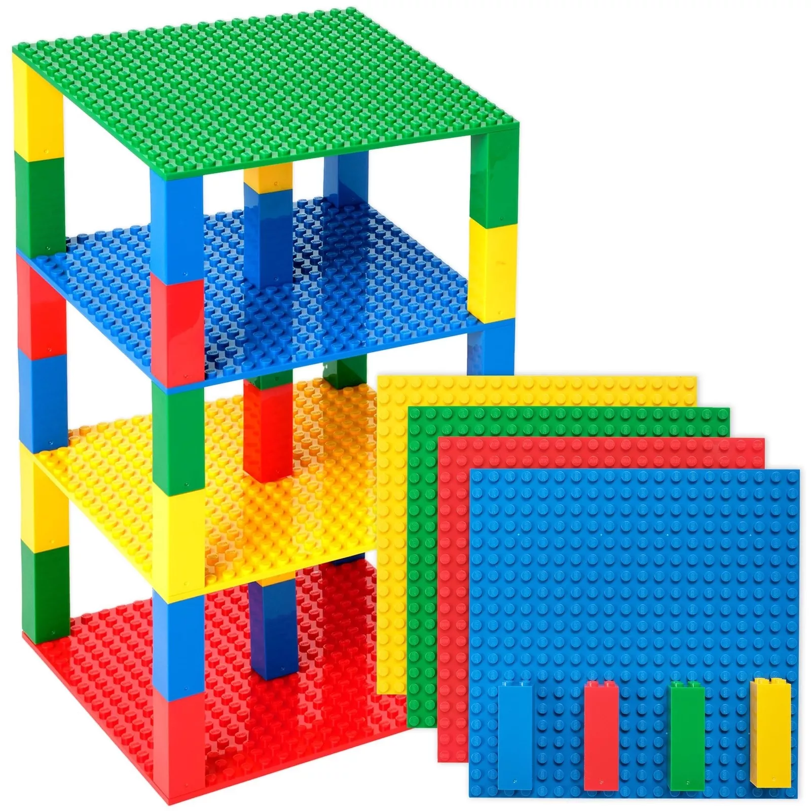 Baseplate Tower 6X6, Basic Colors 6x6, 4 baseplates, 30 stackers ...