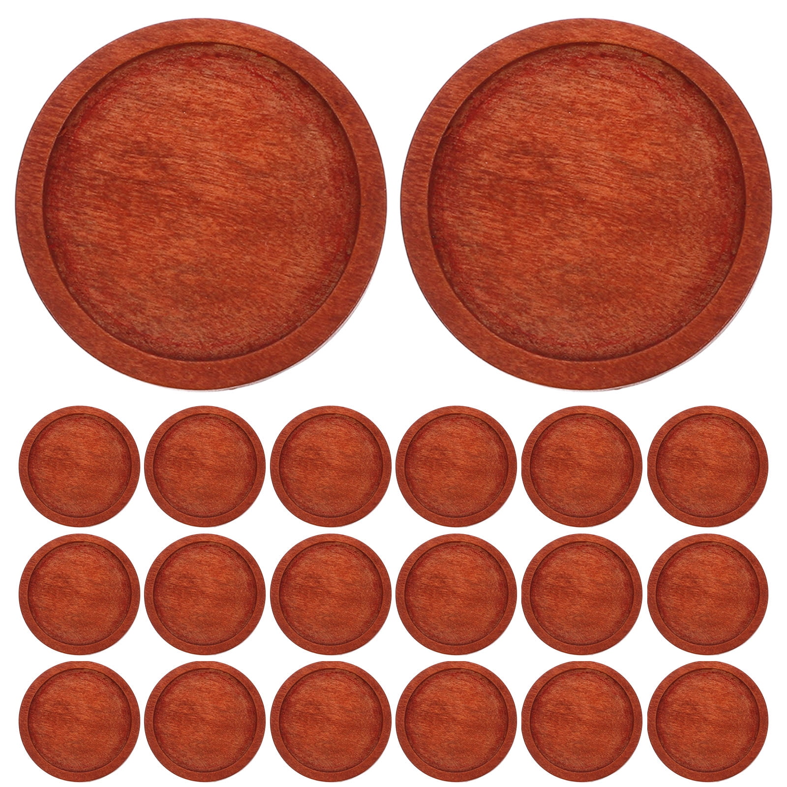 Bases,40Pcs Wood Round Trays Retro Pendant Base Badge Breastpin Lapel ...