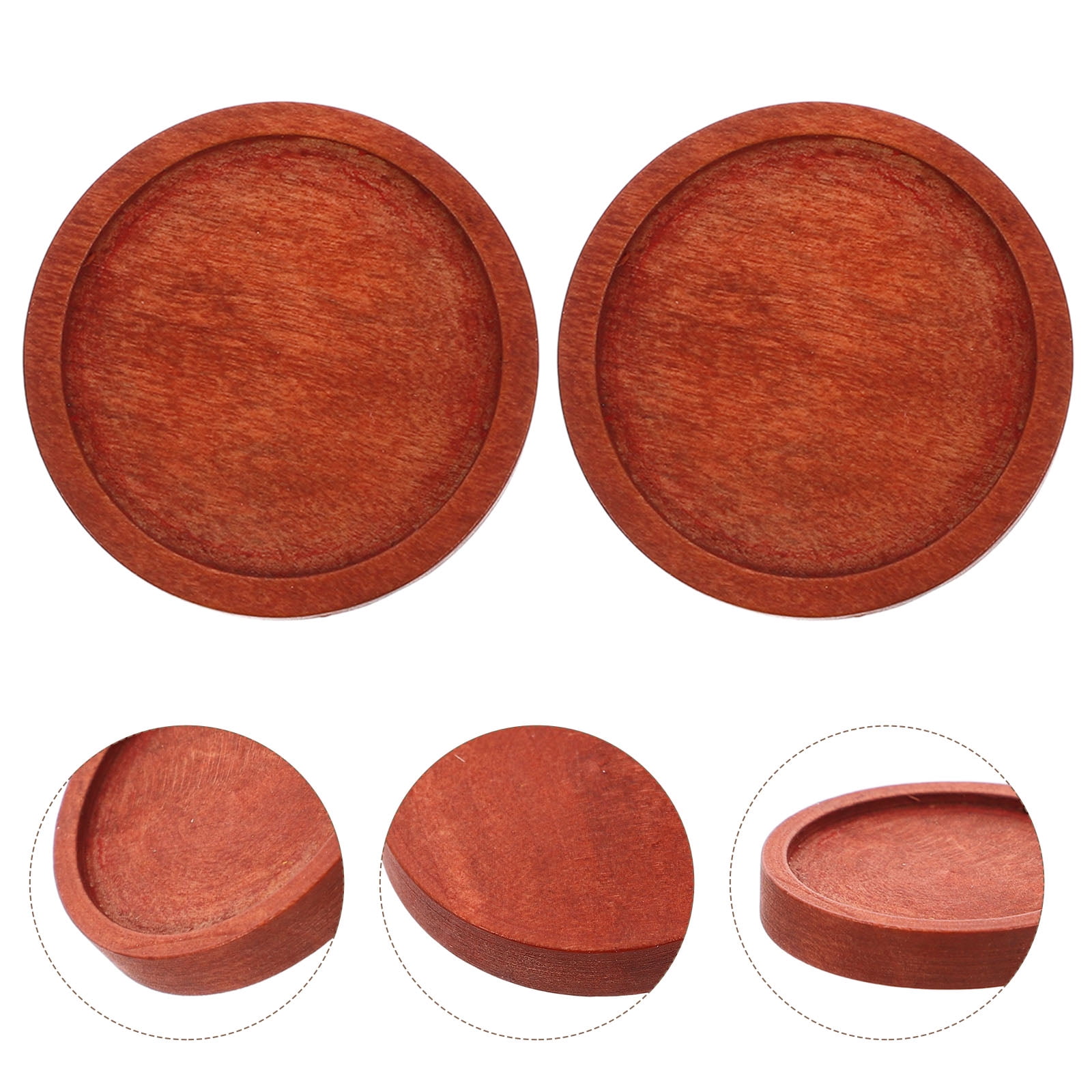 Bases, 40pcs Wood Round Trays Retro Pendant Base Badge Breastpin Lapel ...