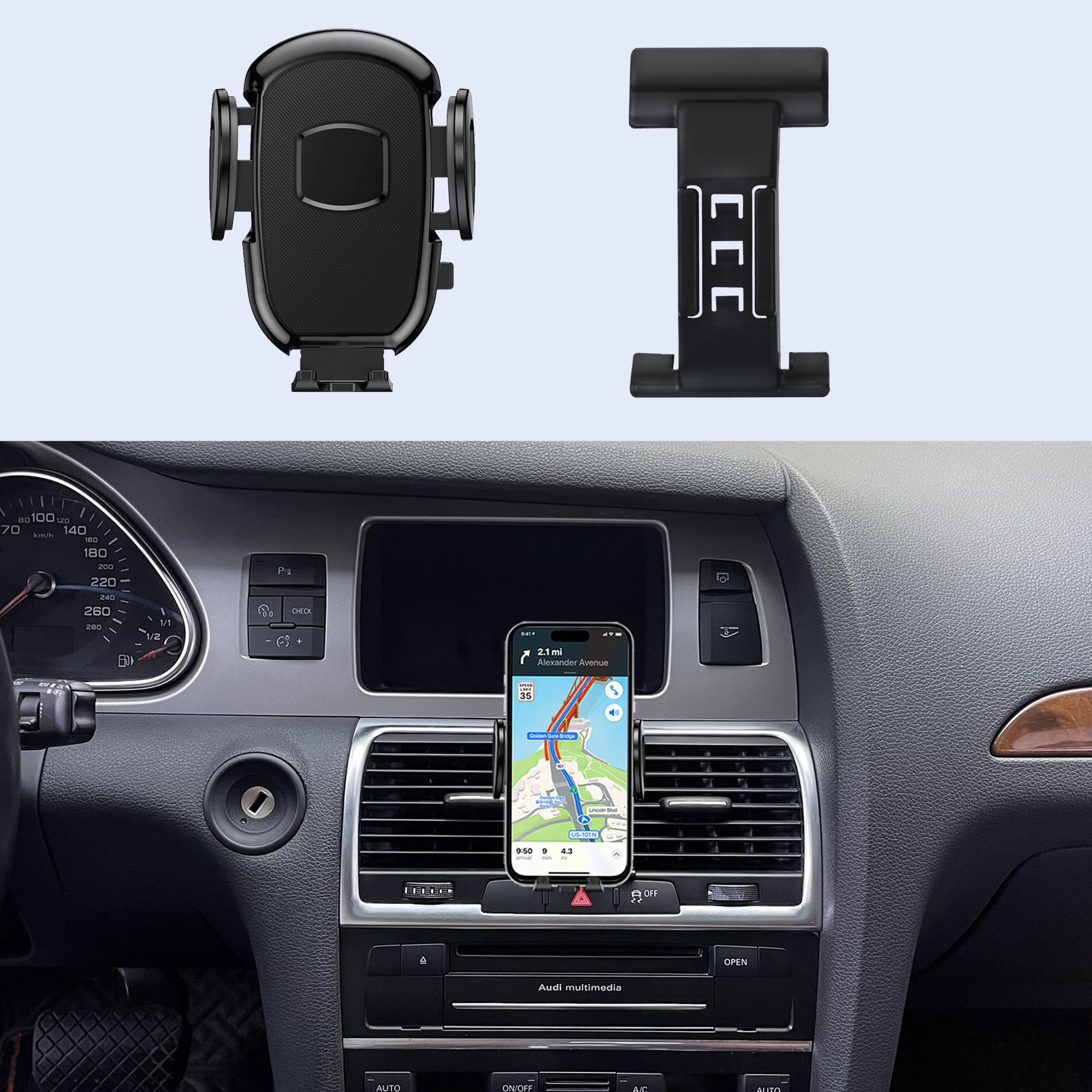 Car Phone Holder Fits DHF10 for Audi Q7 2006-2015 Accessories, Buckle ...