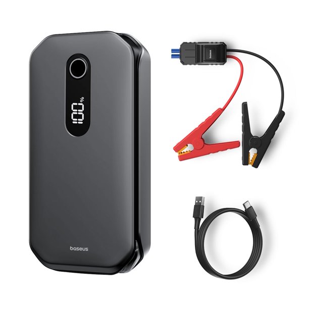 Baseus 12000mAh Car Jump Starter, Dual USB Output, Portable Battery ...