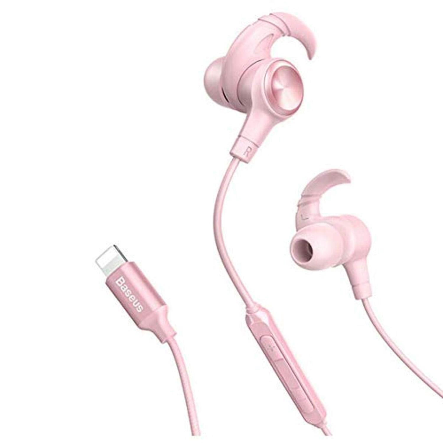 Baseus Encok Wire Earphone H31 Pink - Walmart.com