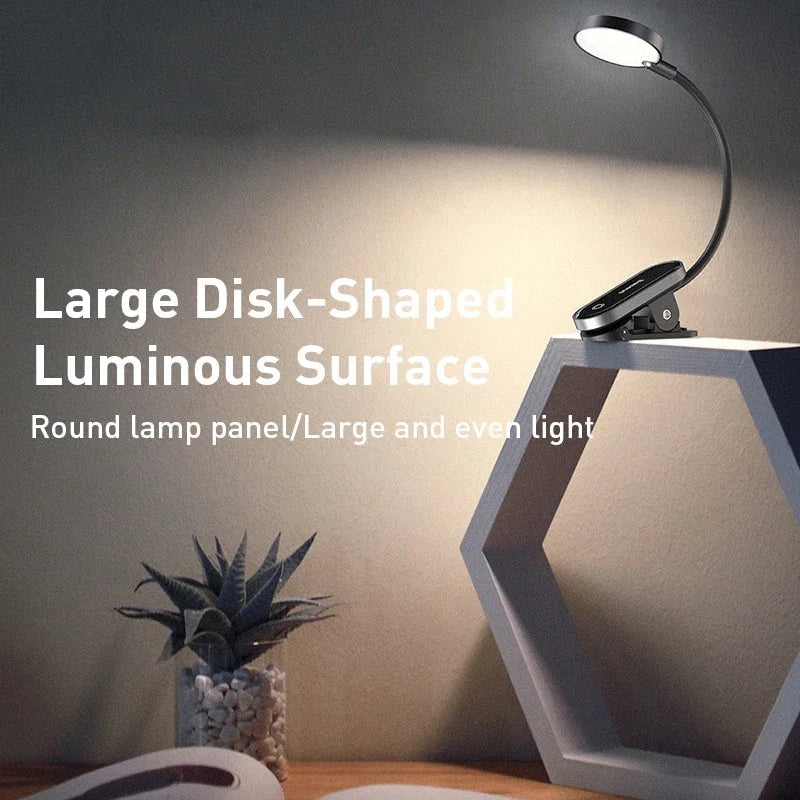 Baseus LED Clip Desk Lamp - Wireless, Stepless Dimmable & Rechargeable ...