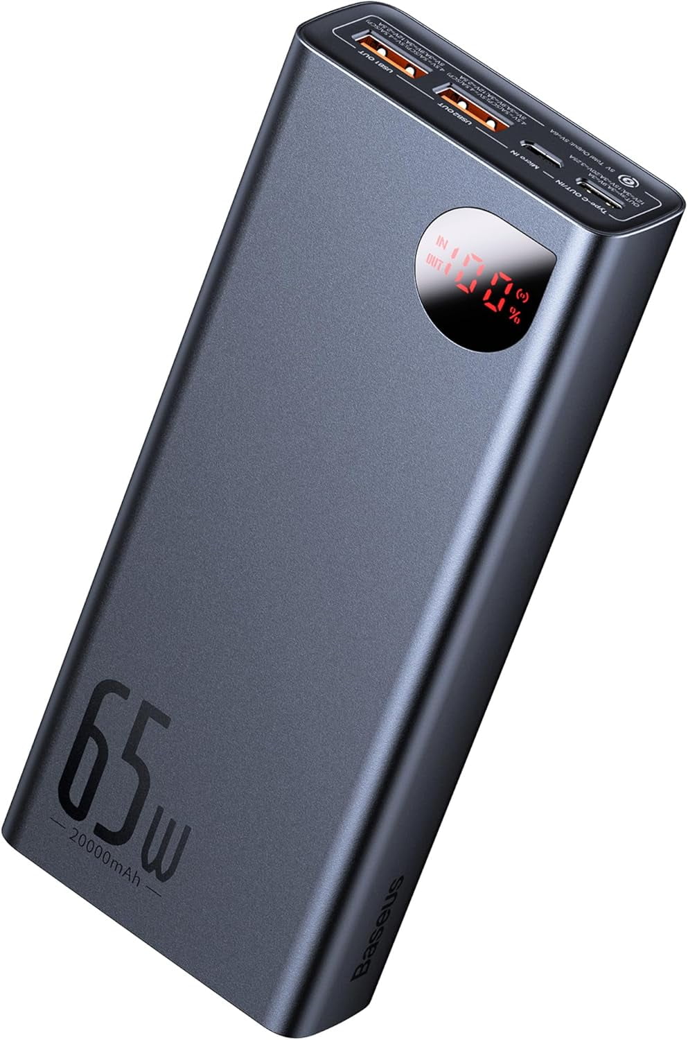 Baseus Power Bank 20000mAh Portable Charger65W Dual Output Fast ...