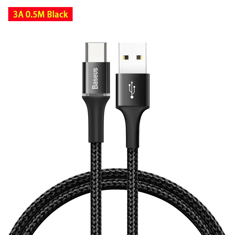 Baseus USB Type C Cable 3A Fast Charging For Samsung Mobile Phone USB ...