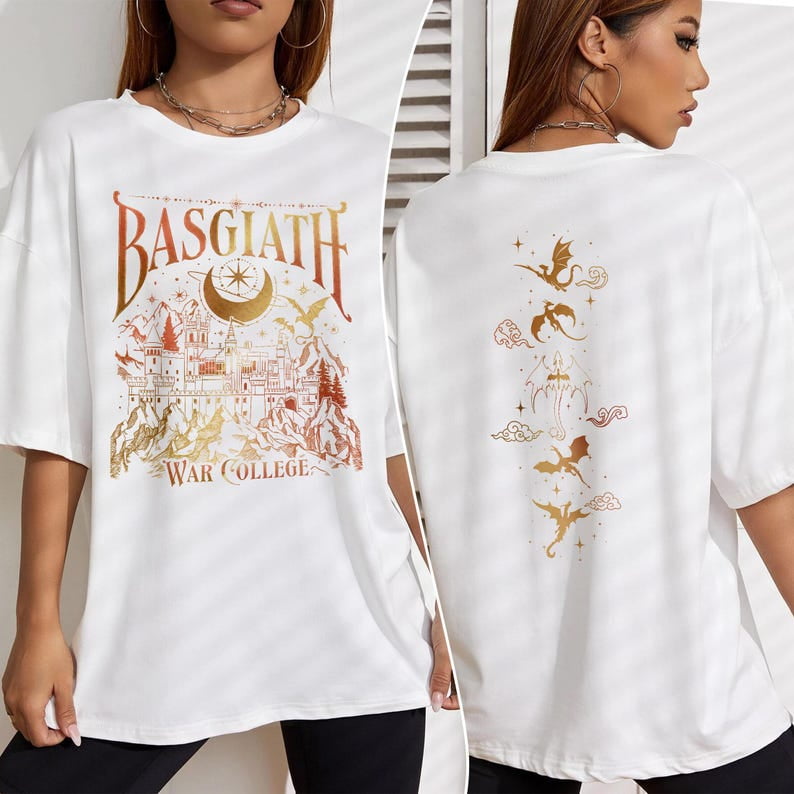 Basgiath War College 2 Sided TShirt, Vintage Dragon Rider TShirt ...