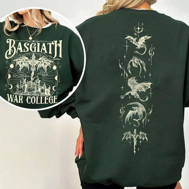 Basgiath War College 2 Sides Sweatshirt, Riders Quadrant Crewneck ...