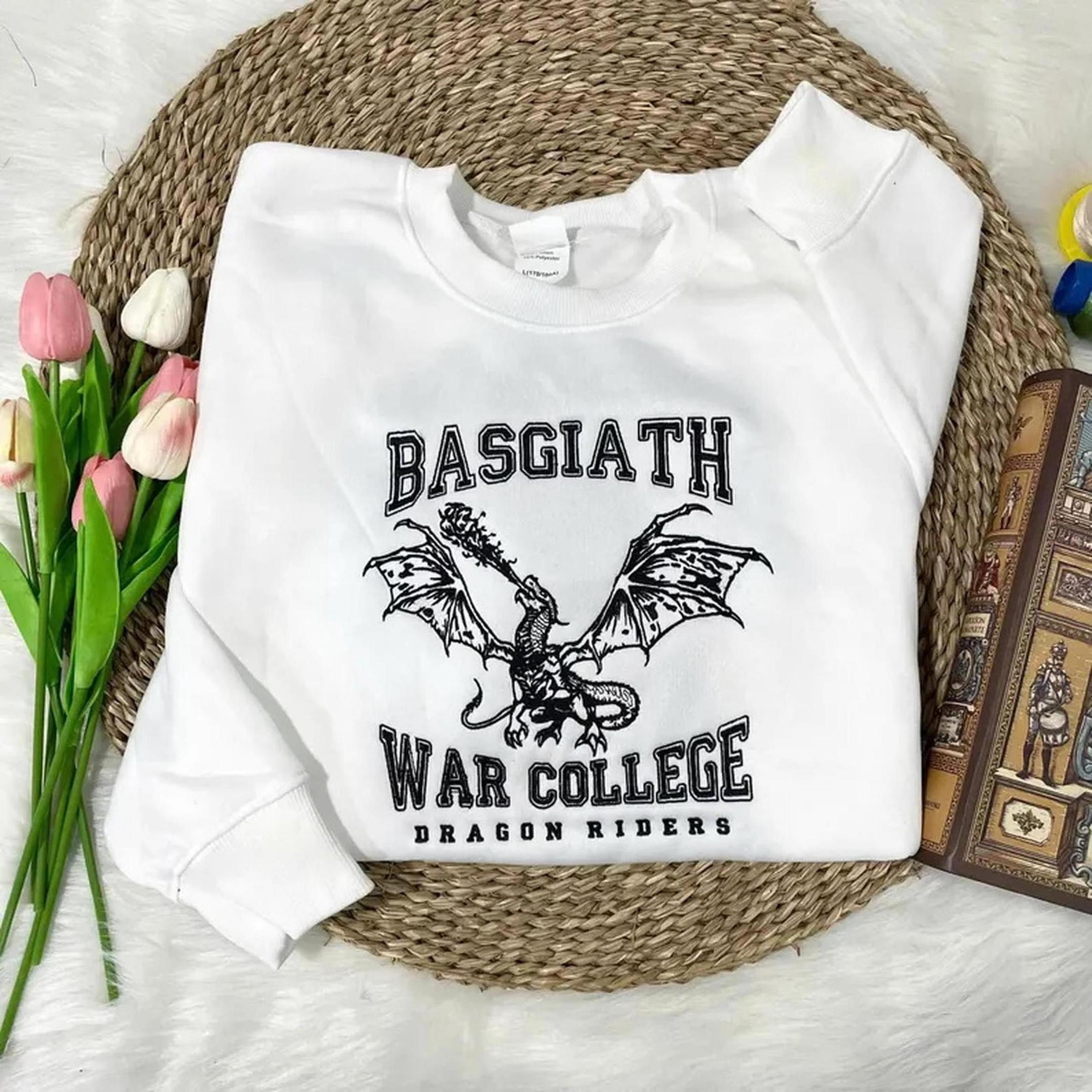 Basgiath War College Double Sided Embroidered Sweatshirt, Fourth Wing ...
