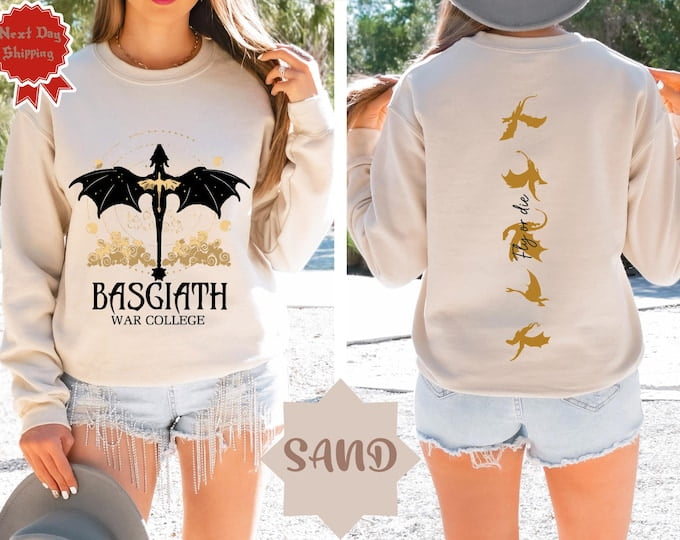 Basgiath War College Sweatshirt ,Dragon Rider, Fourth Wing Hoodie ...