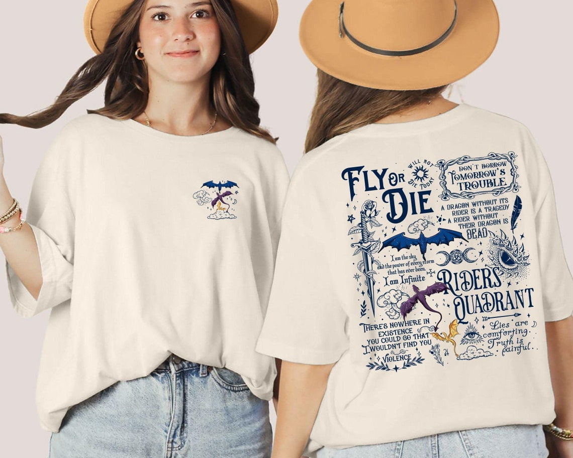 Basgiath War College Sweatshirt, Fly or Die, Riders Quadrant, Rebecca ...