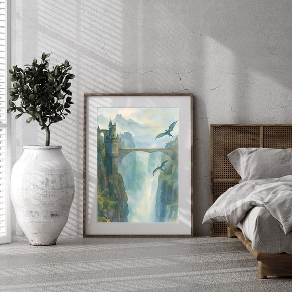 Basgiath War College Watercolor Print: Fourth Wing Dragon Art | Bookish ...