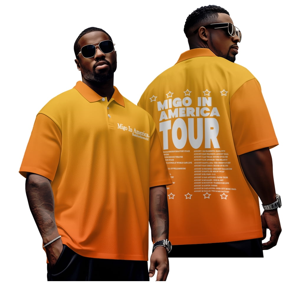BashfortheWorld Migo In America Tour Merch Unisex Polo T-shirts Short ...