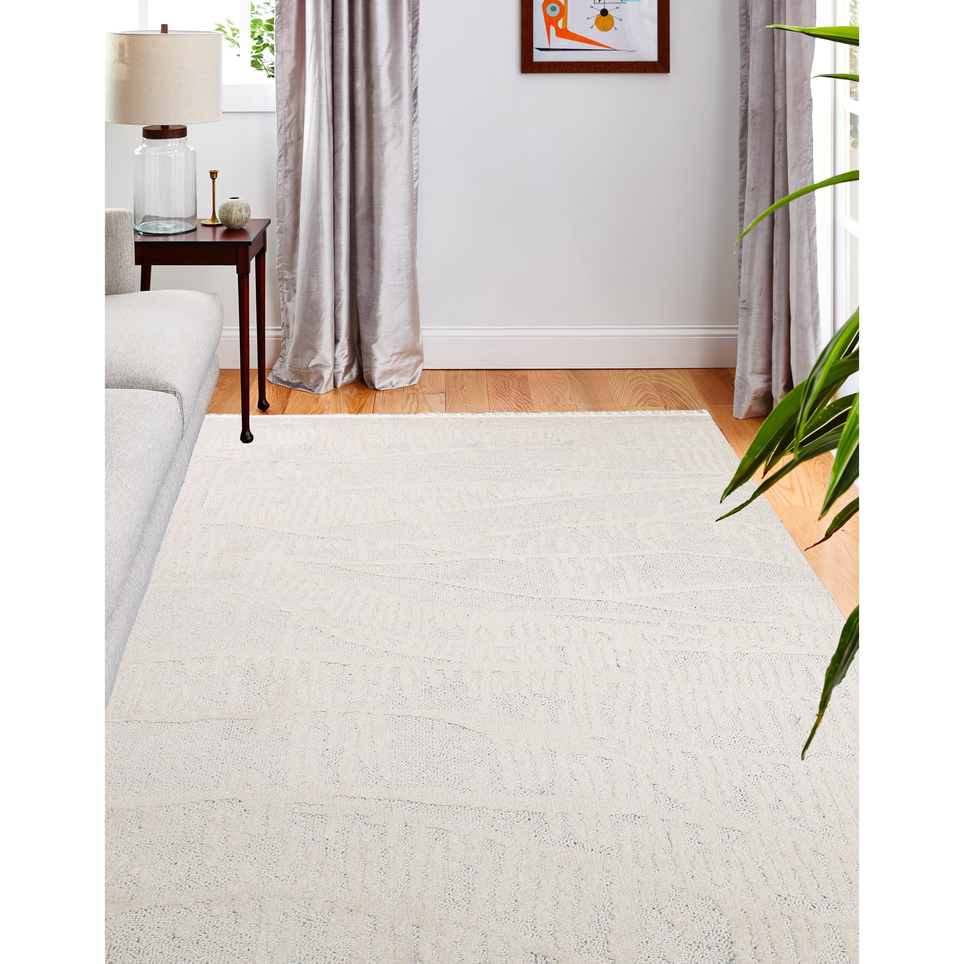 Bashian Area Rug Contemporary Ivory 3'8" X 5'6" - Walmart.com