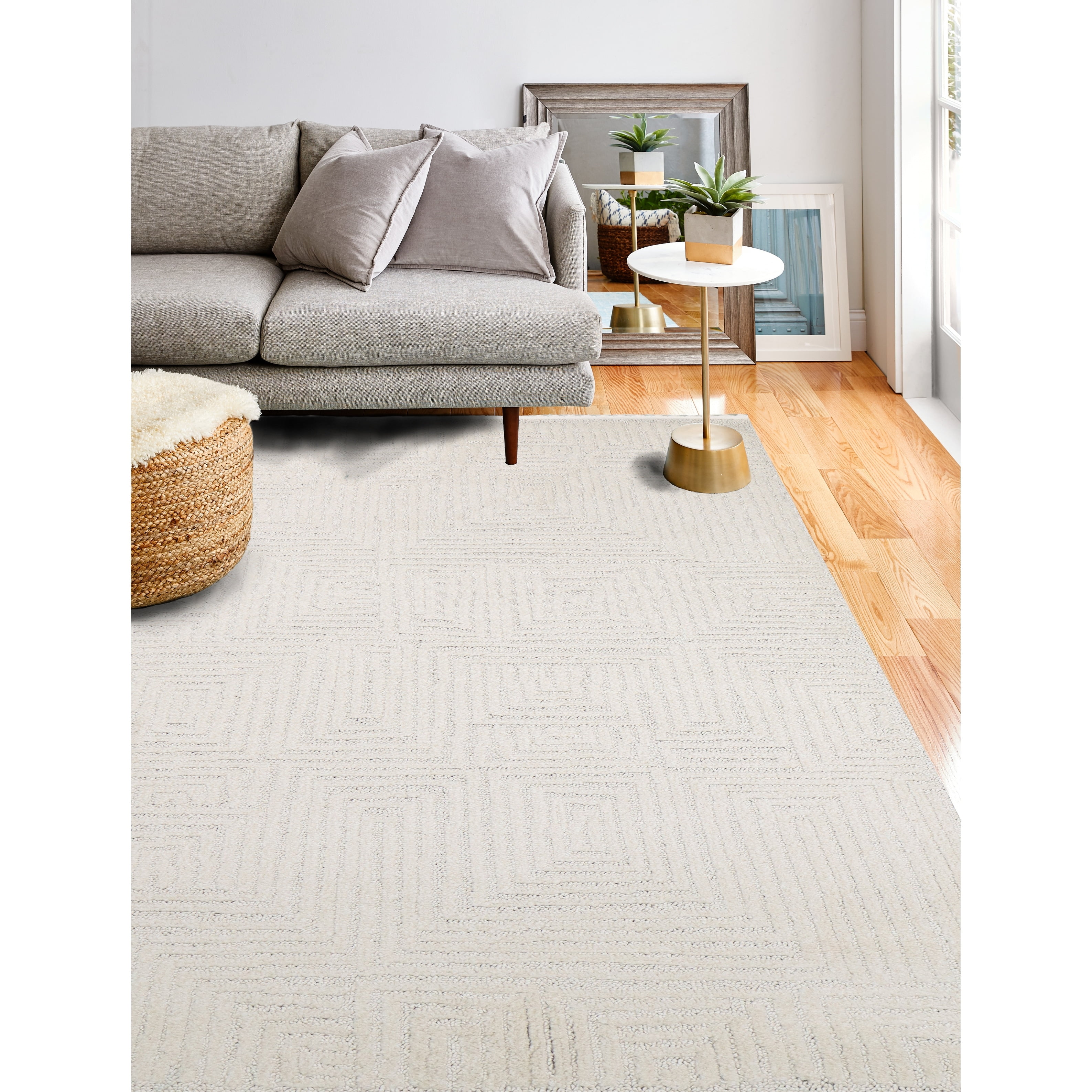 Bashian Area Rug Contemporary Ivory 3'8" X 5'6" - Walmart.com
