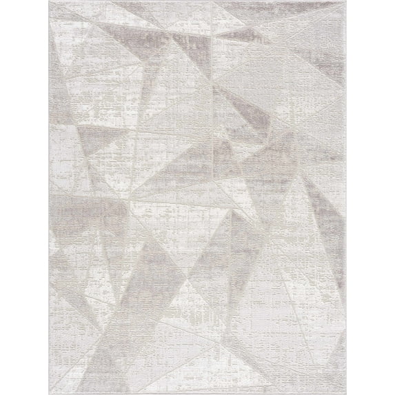 Basia Farmhouse Area Rug - Light Gray, Gray - 6'7" x 9'2" - Walmart.com