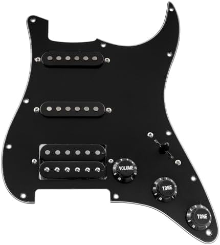 Basic 11 Hole HSS Loaded Guitar Strat Pickguard Prewired Pickguard with ...