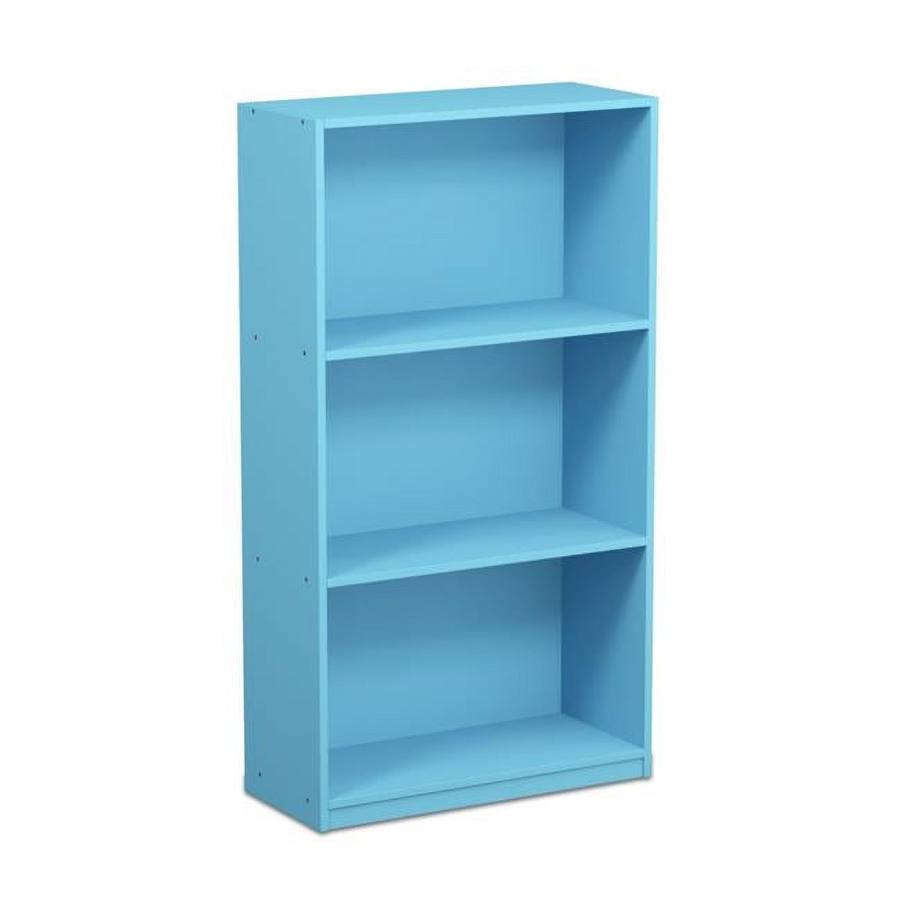 Basic 3-Tier Bookcase Storage Shelves - Light Blue - Walmart.com