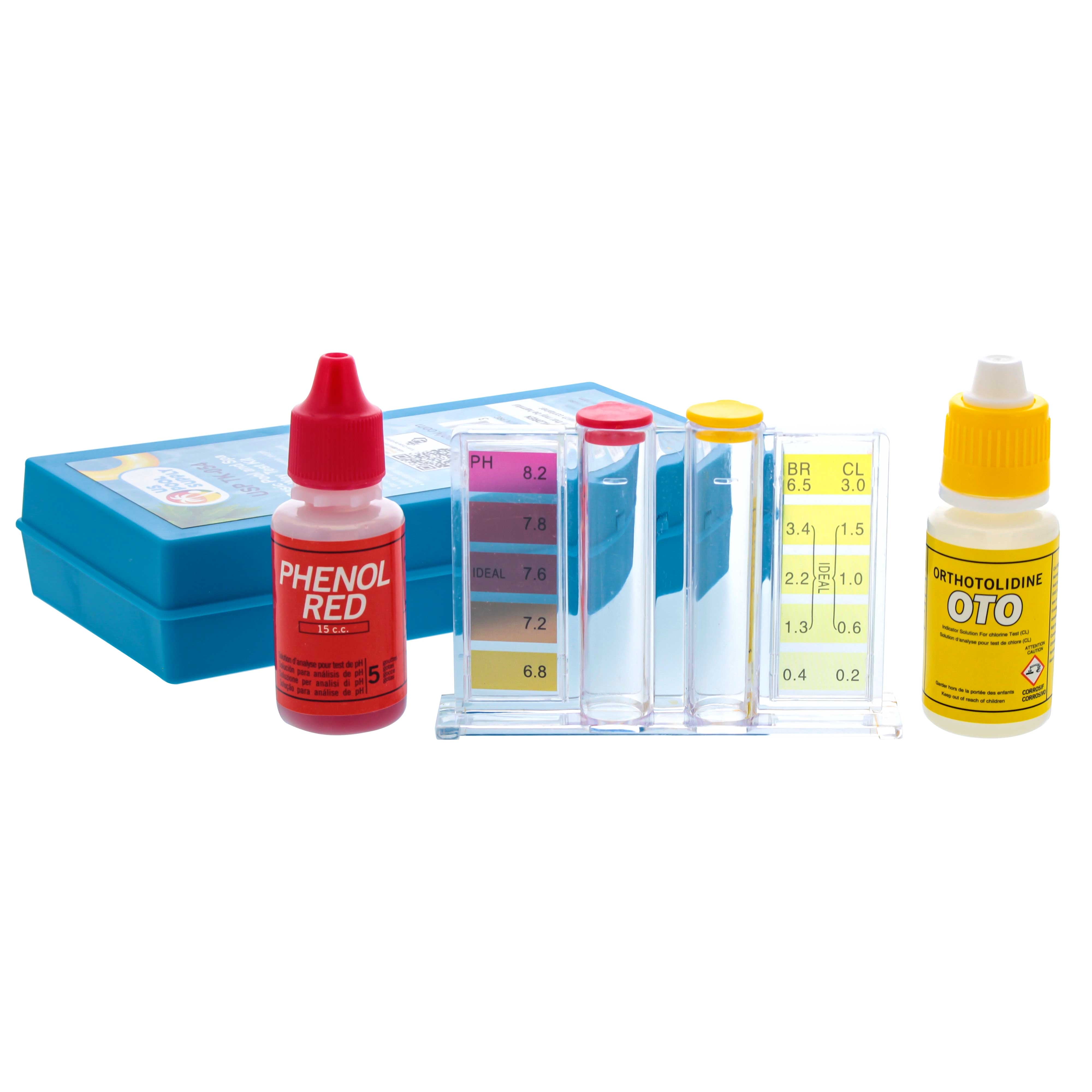 U.S. Pool Supply, Pool & Spa Test Kit, 3-Way, pH Chlorine Bromine ...