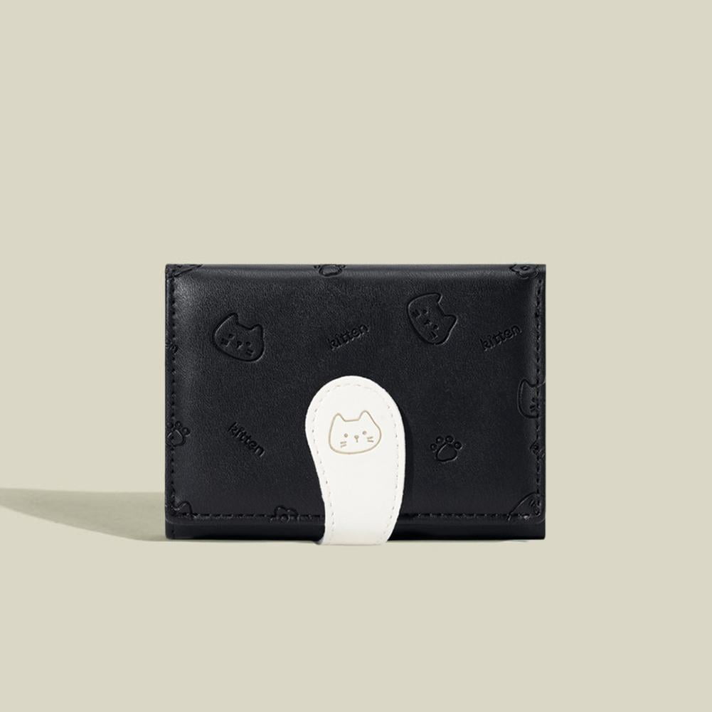 Basic 30% Off - Black Cat (E)$Cat Tail Cute Ladies Card Holder Wallet ...