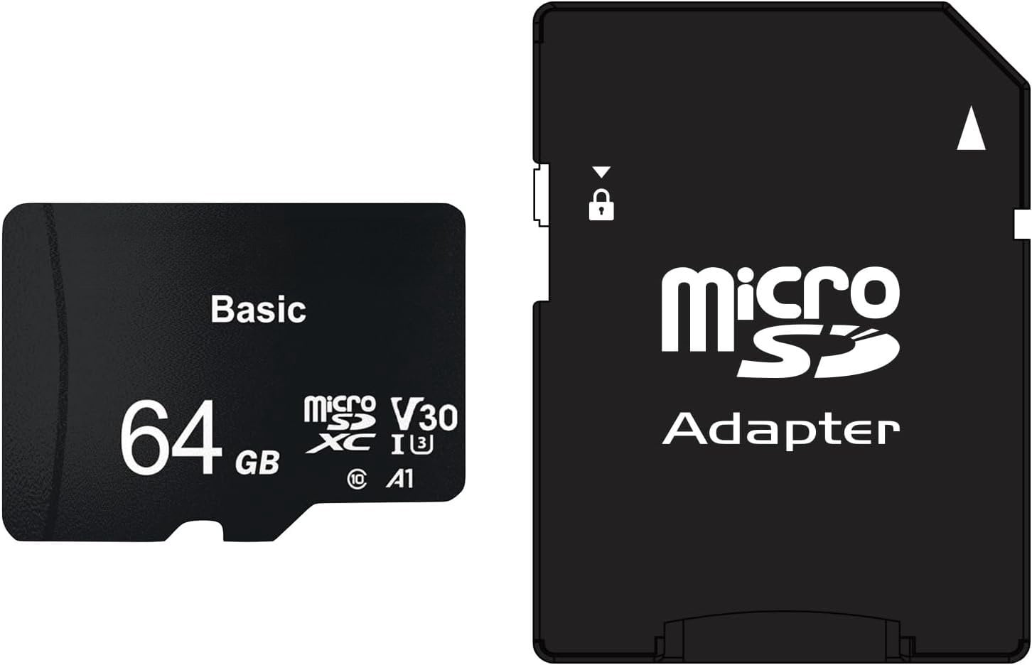 Basic 64GB SDXC Memory Card with Up to 90MB/s Read Speed U3 V30 A1 ...