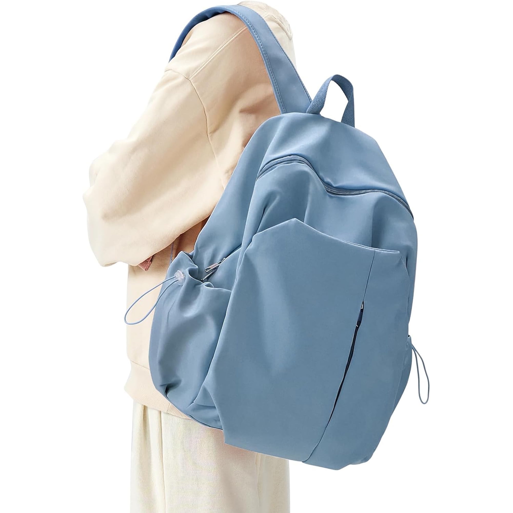 Basic Backpack for High School Women Men, Simple Bookbag Lightweight ...