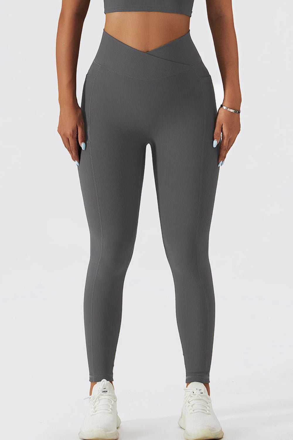 Basic Bae Crossover Waist Active Leggings - Walmart.com