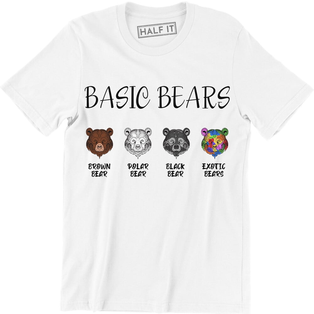 Basic Bear With Brown Polar Black And Exotic Bear - Animal Lover Men'S ...