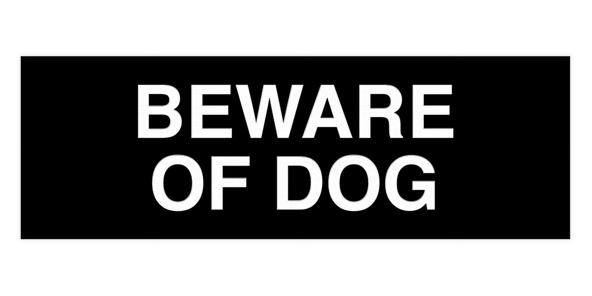 Basic Beware Of Dog Sign (Black) - Small - Walmart.com