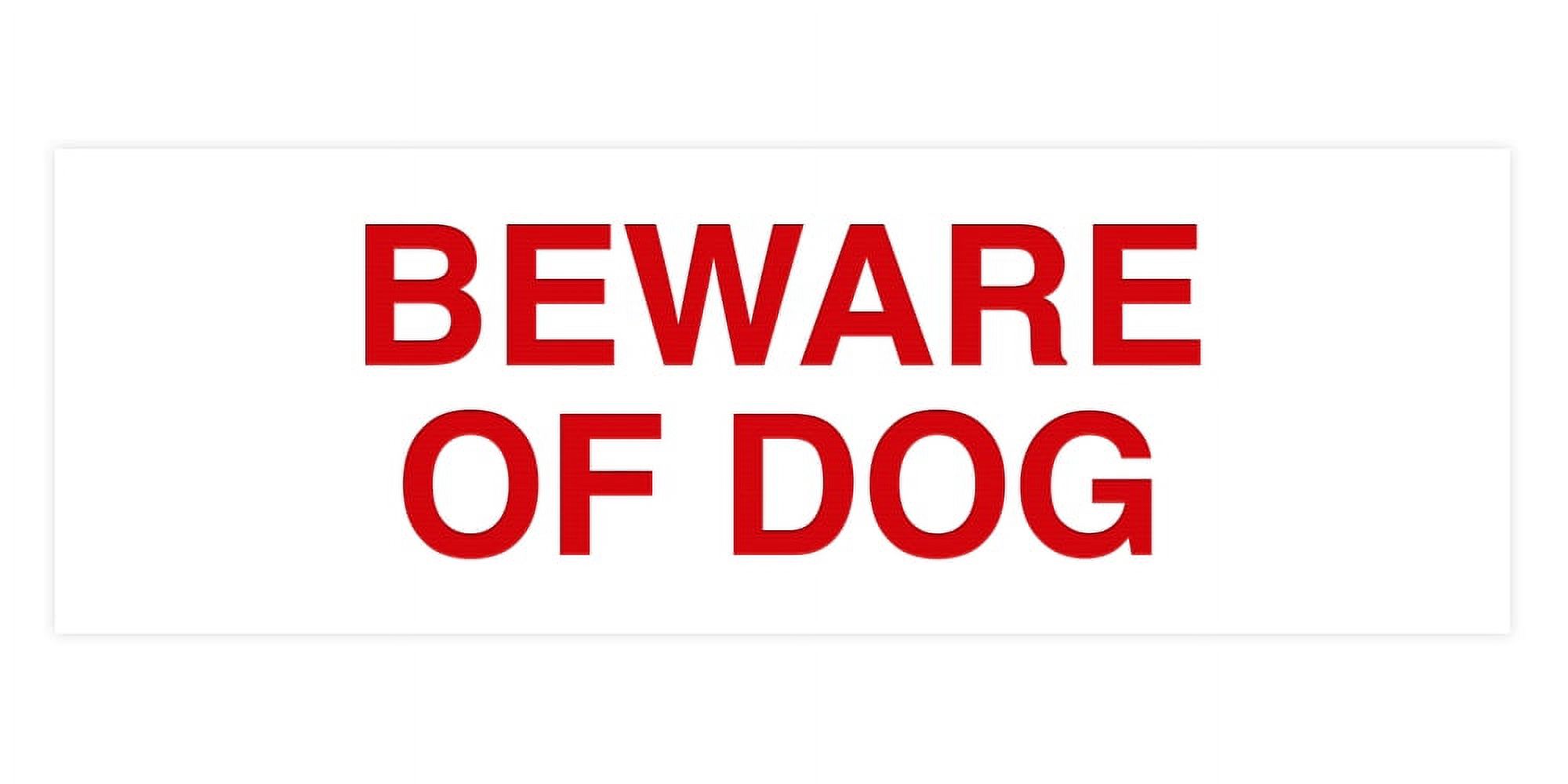 Beware of Dog Sign, Octagon Shape Red Background, - Walmart.com