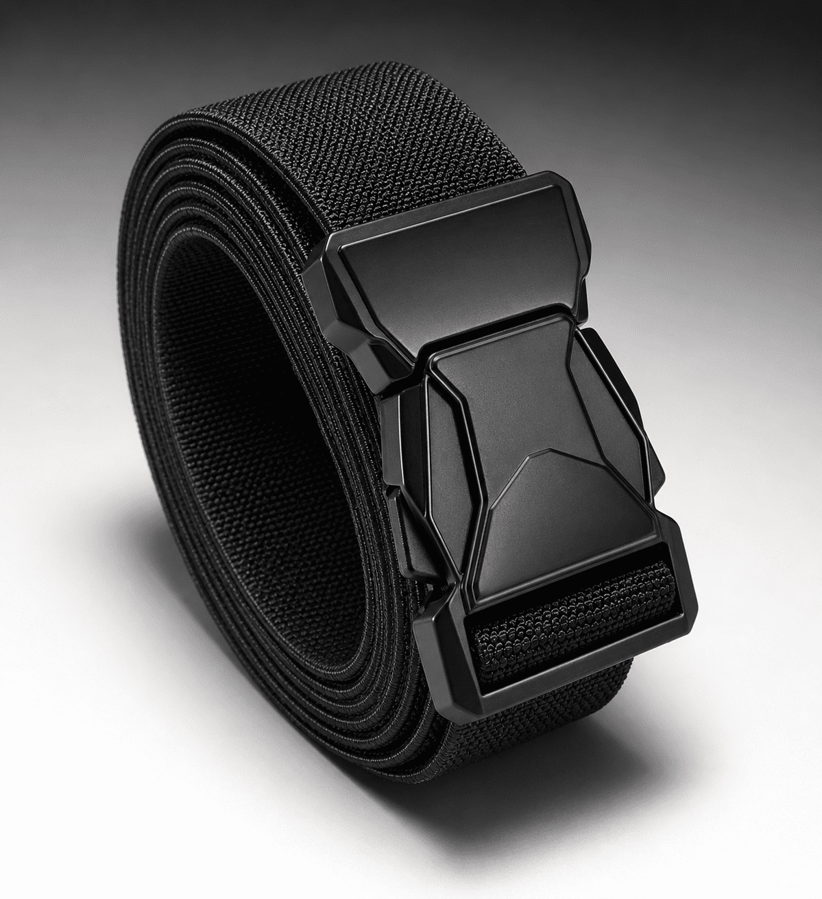Basic Black 42"-46" Waist Adjustable Stretch Nylon Work Belt - Walmart.com