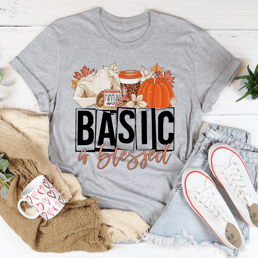 Basic Blessed Tee Heather Prism Peach S Peachy Sunday T-Shirt - Walmart.com