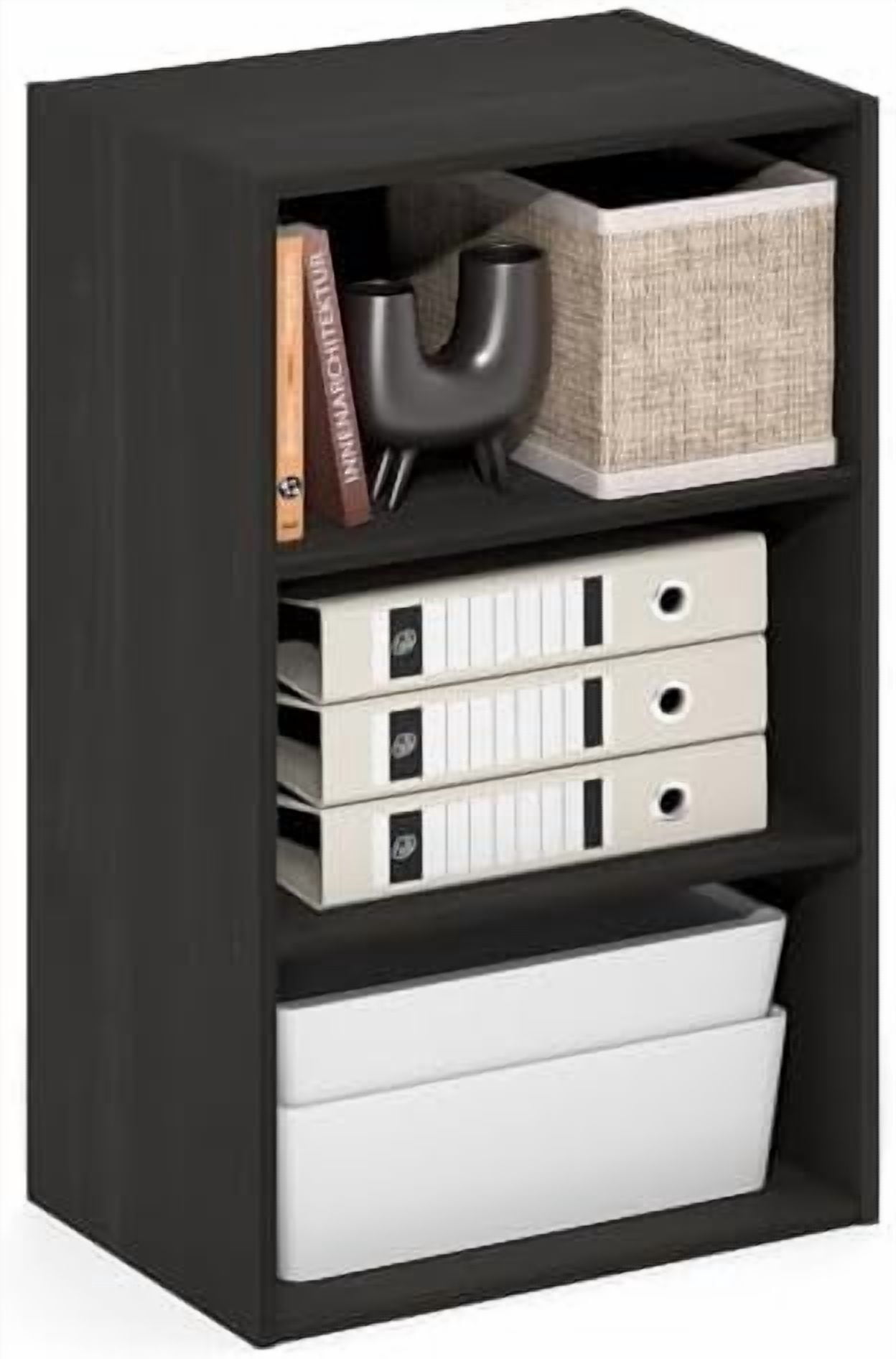 Basic Book Shelf, 3-Tier Bookshelf, Cube Storage Organizer Bookcase ...