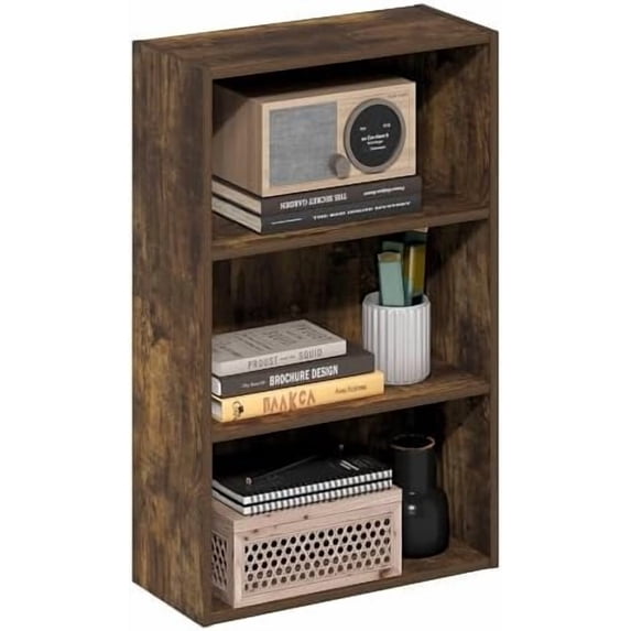 Basic Book Shelf, 3-Tier Bookshelf, Cube Storage Organizer Bookcase ...