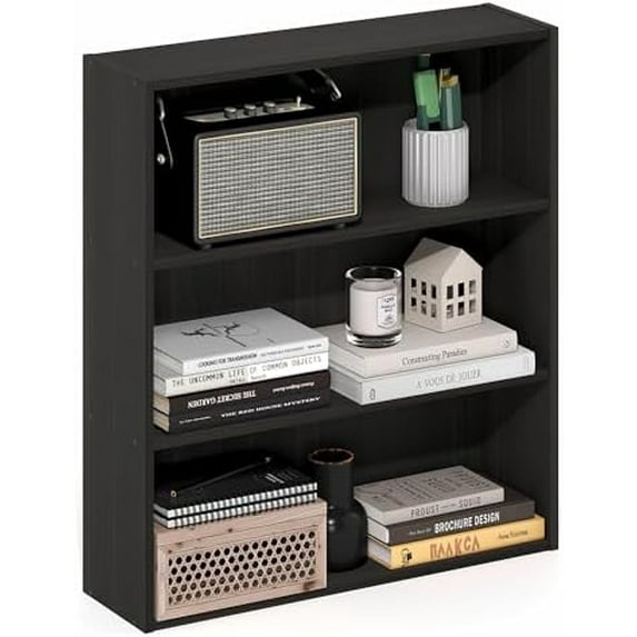 Basic Book Shelf, 3-Tier Bookshelf, Cube Storage Organizer Bookcase ...