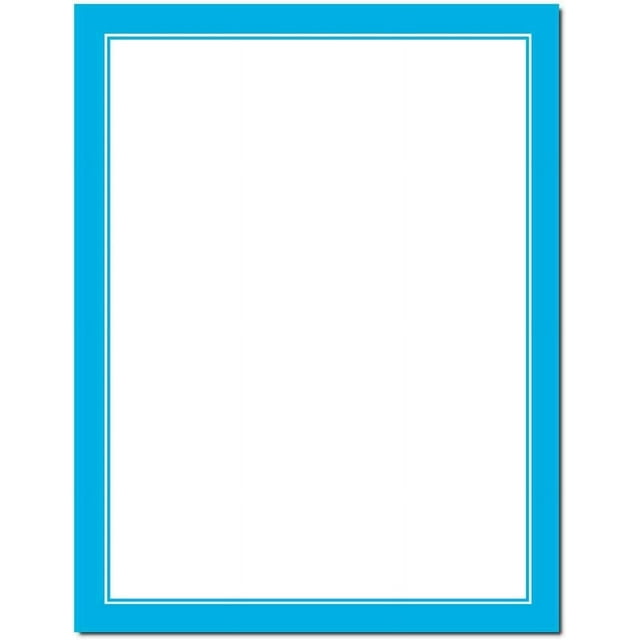 Basic Border Letterhead Laser & Inkjet Printer Paper - Brights (Blue ...