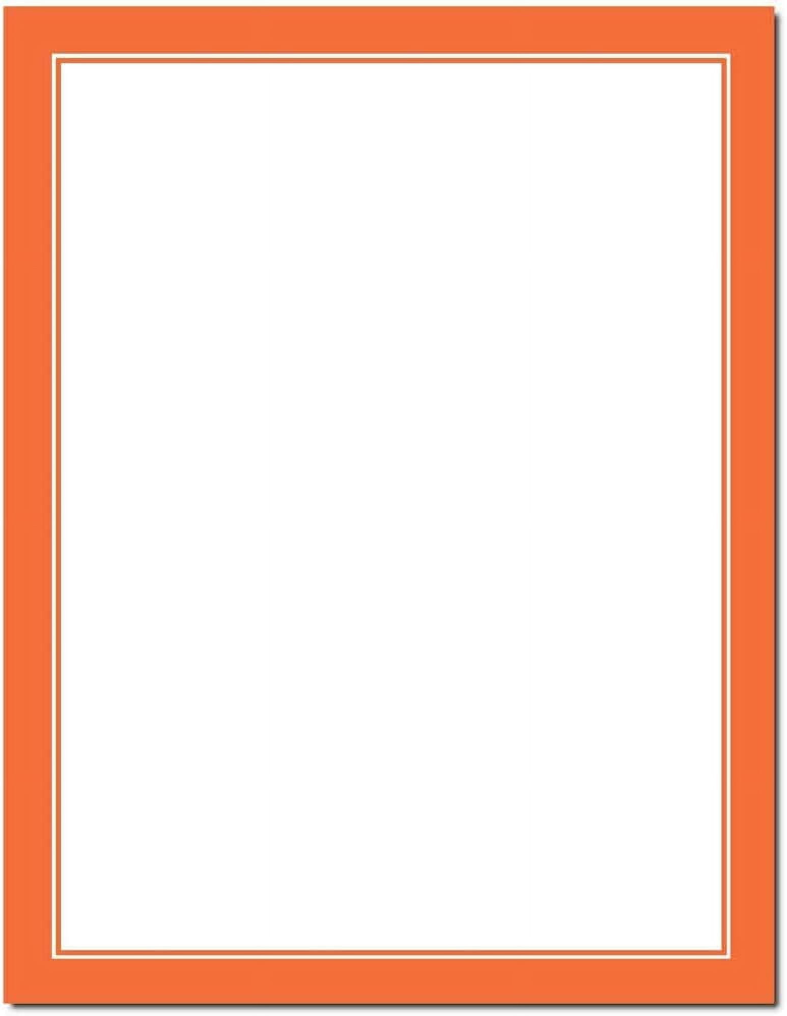 Basic Border Letterhead Laser & Inkjet Printer Paper - Brights (Orange ...