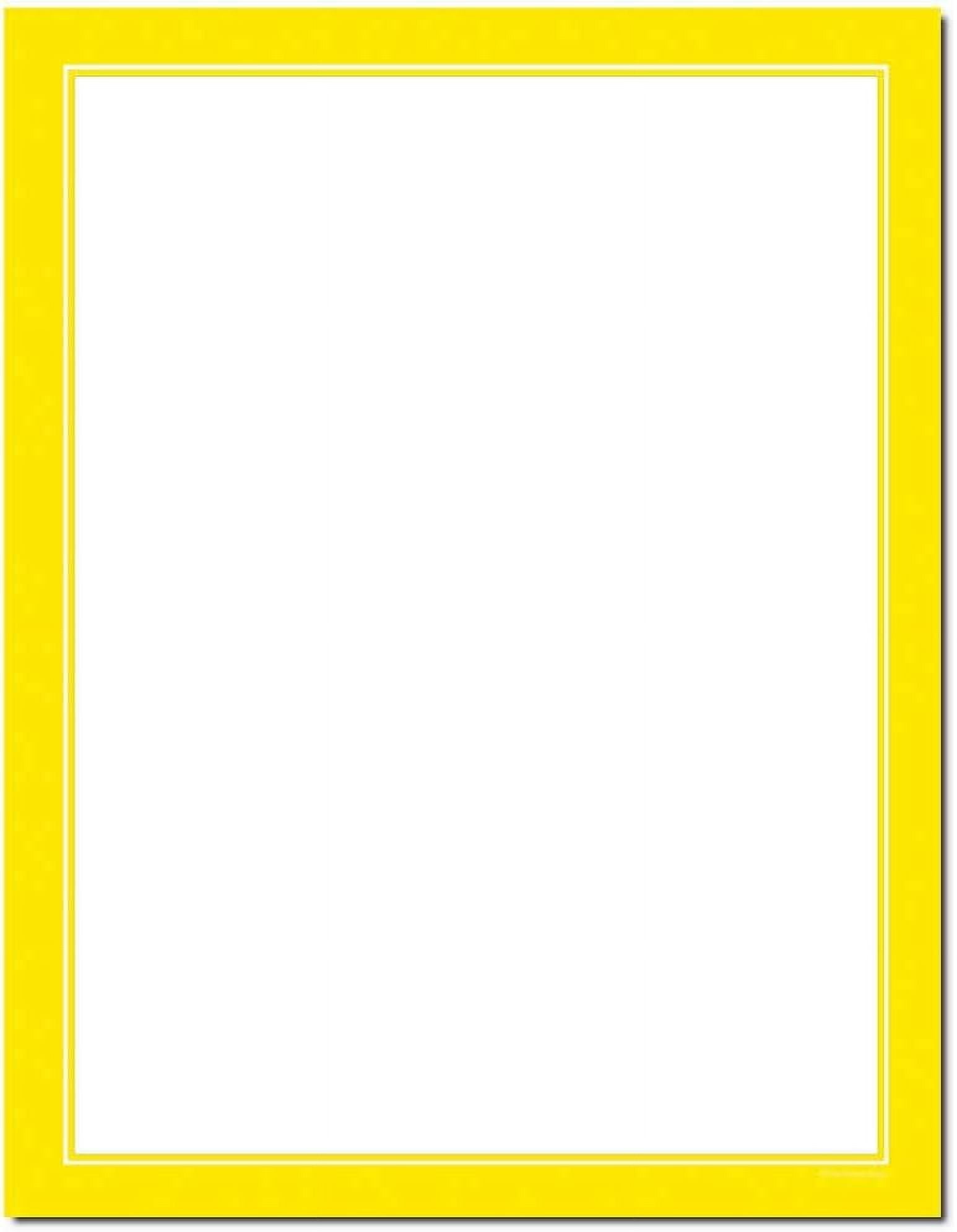 Basic Border Letterhead Laser & Inkjet Printer Paper - Brights (Yellow ...