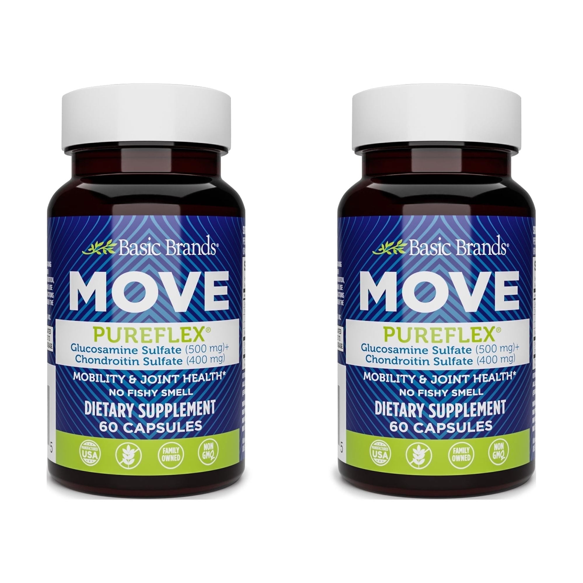 Basic Brands MOVE Pureflex Joint Support Supplement, Glucosamine ...