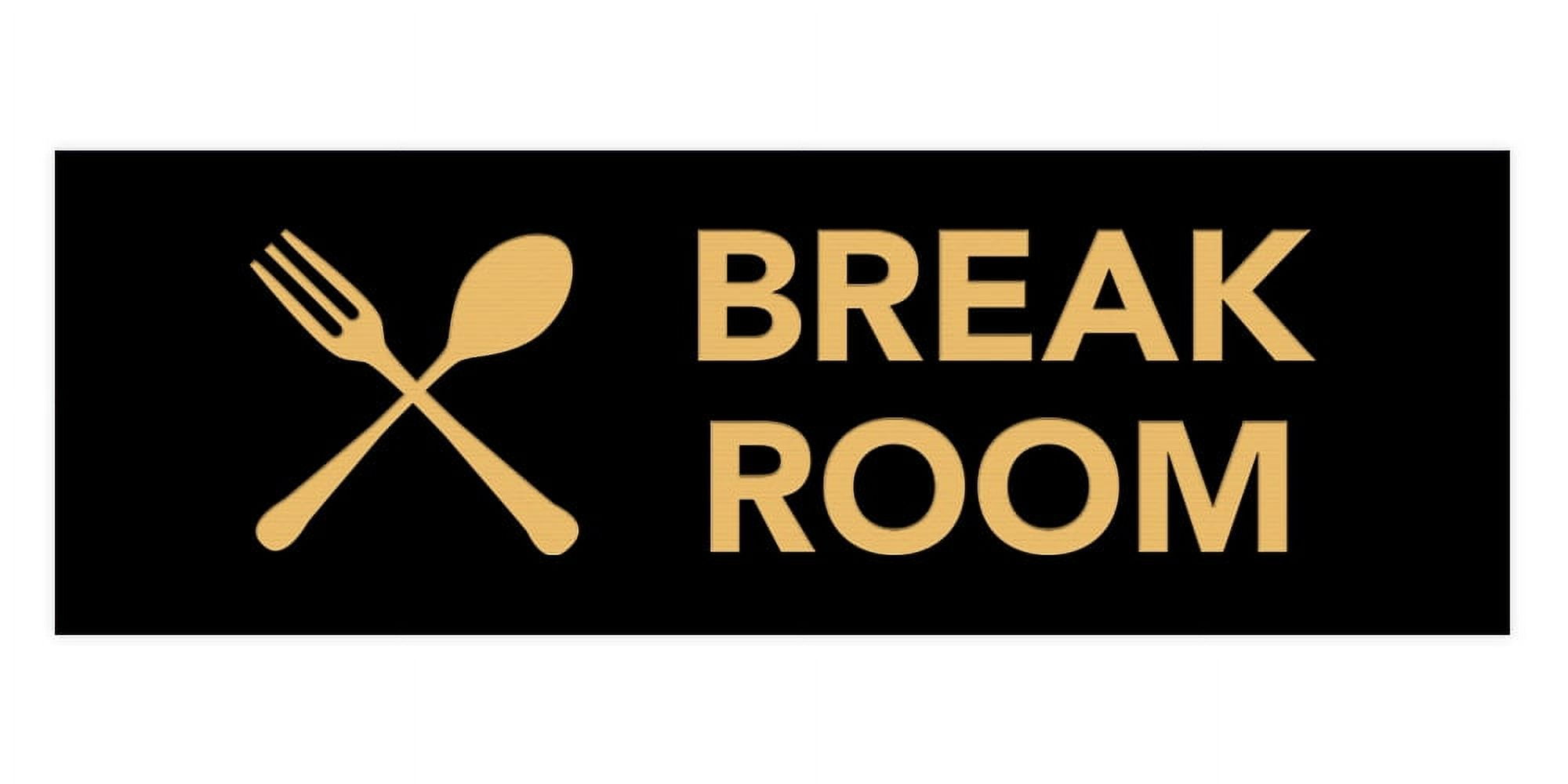 Basic Break Room Sign (Black Gold) - Medium - Walmart.com