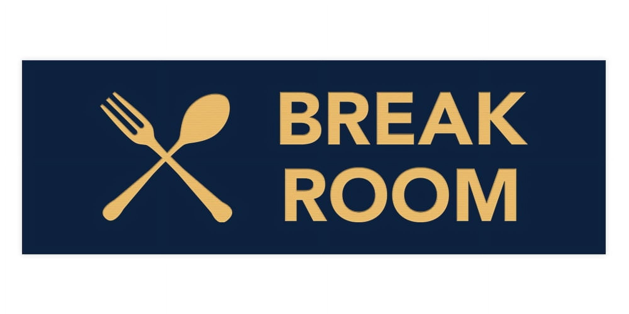 Basic Break Room Sign (Navy Blue/Gold) - Large - Walmart.com