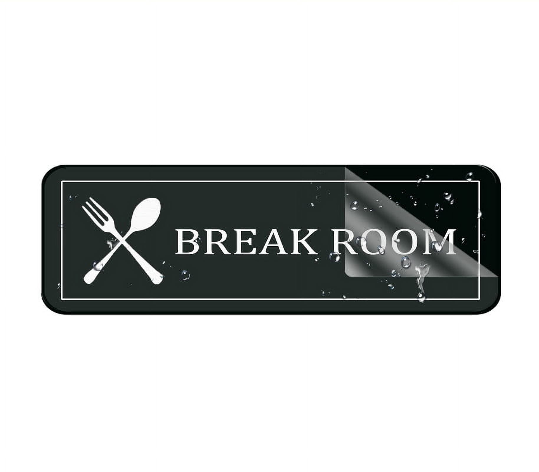 Basic Break Room Sign The Office Sign Easy To Mount Informative Plastic ...