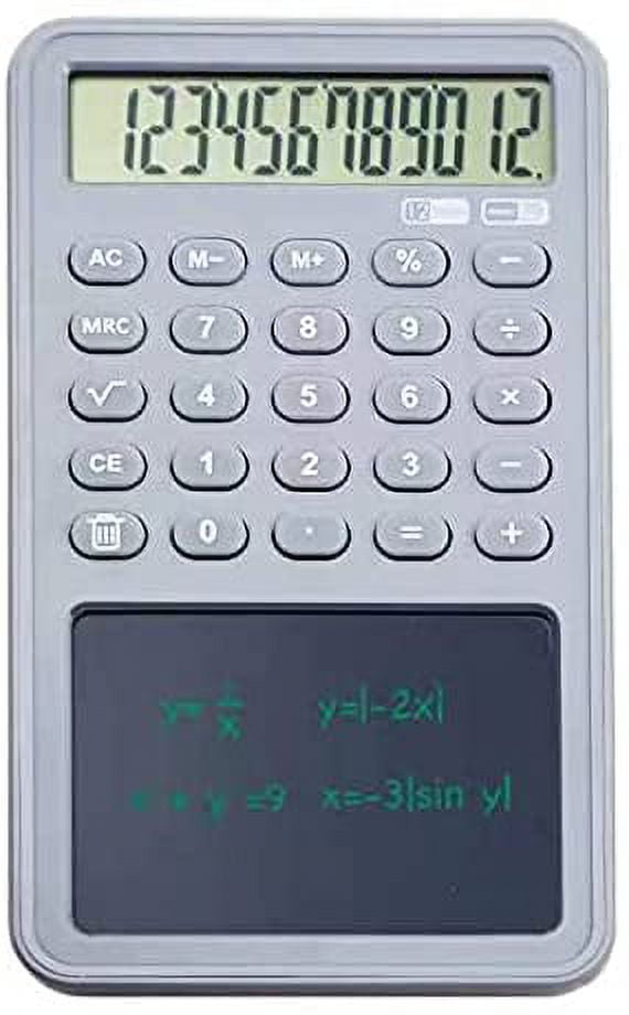 Basic Calculator Notepad with LCD Writing Tablet, Rechargeable, Lock ...