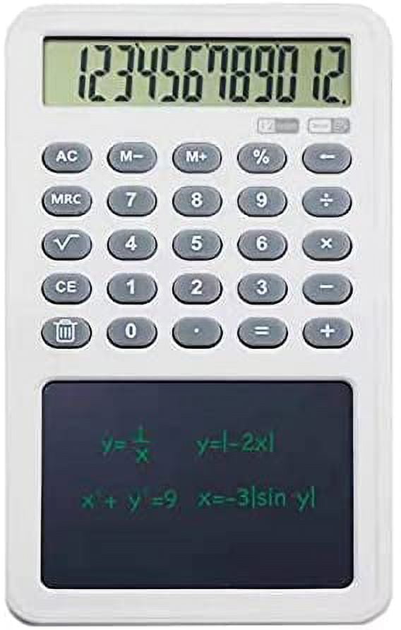 Basic Calculator Notepad with LCD Writing Tablet, Rechargeable, Lock ...