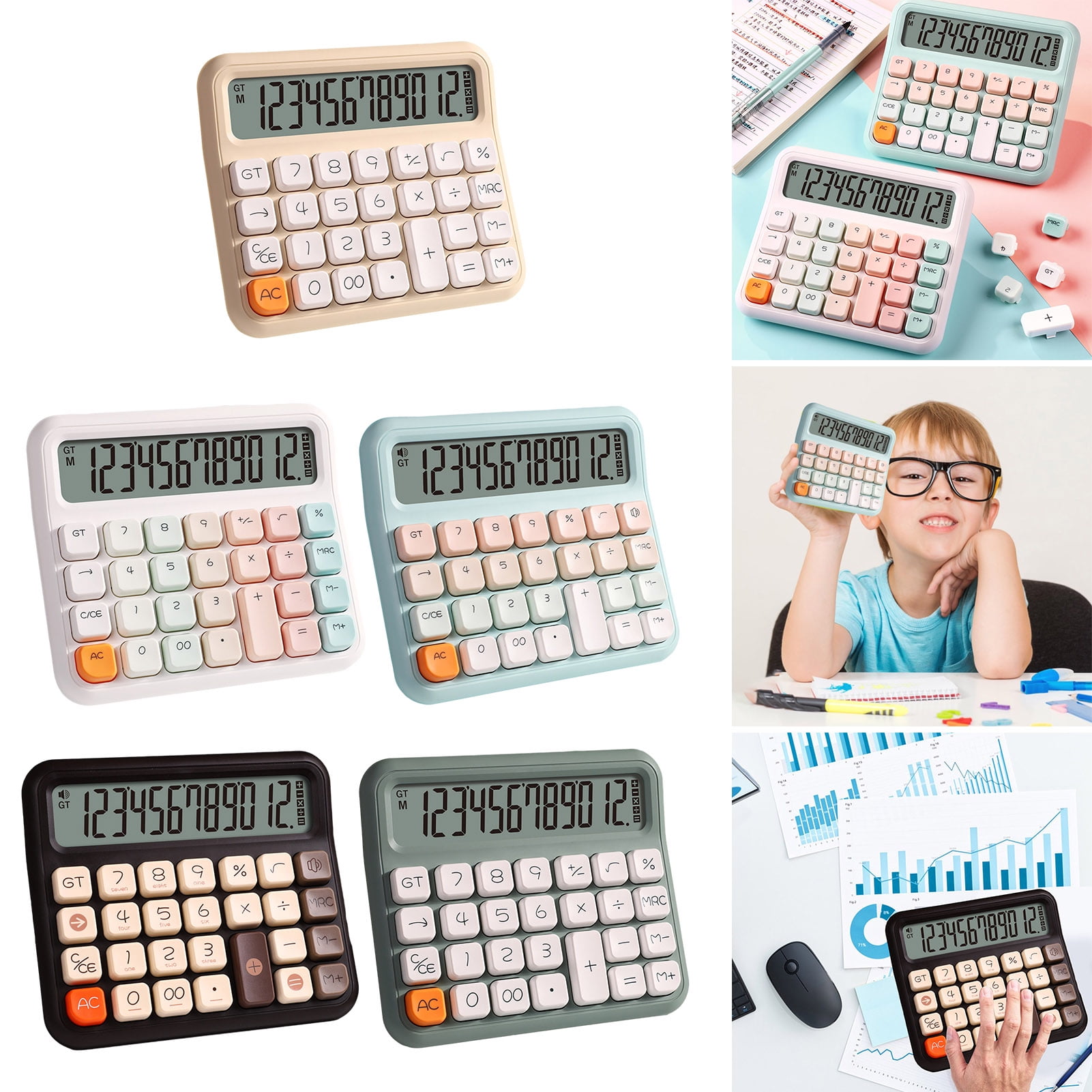 Basic Calculator with Extra Large LCD Display Easy to Read Battery ...