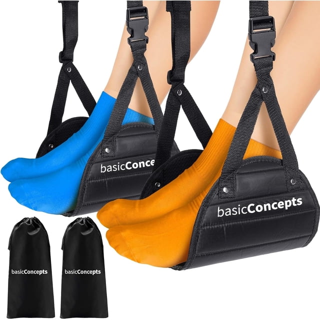 Basic Concepts Portable Airplane Foot Hammock for Kids & Adults, Travel ...