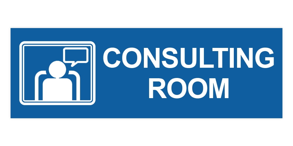 Basic Consulting Room Sign (Blue) - Medium - Walmart.com