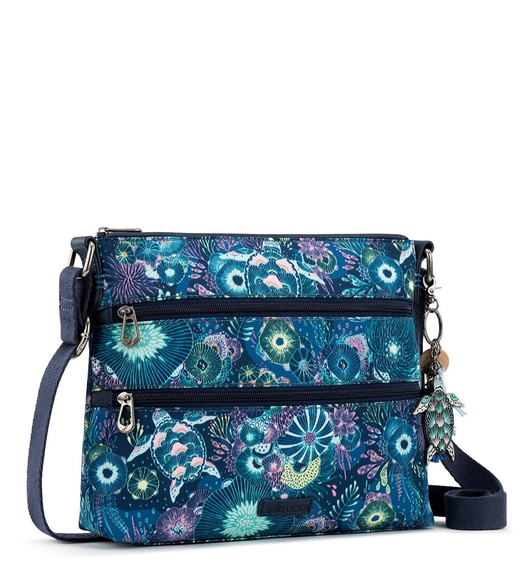 Sakroots Basic Crossbody Bag - Women's Handbag & Purse With Four Zipper ...