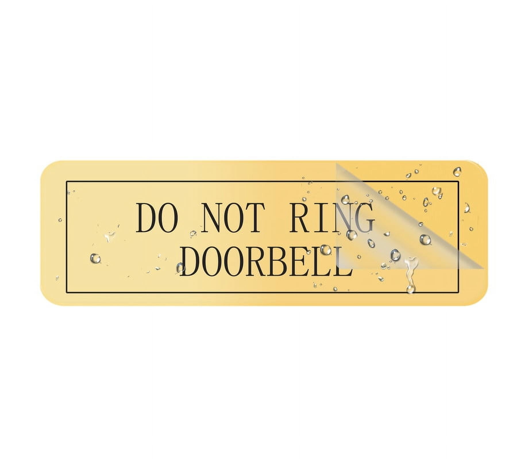 Basic Do Not Ring Doorbell Sign Acrylic Sign For Front Door/Wall/Window ...