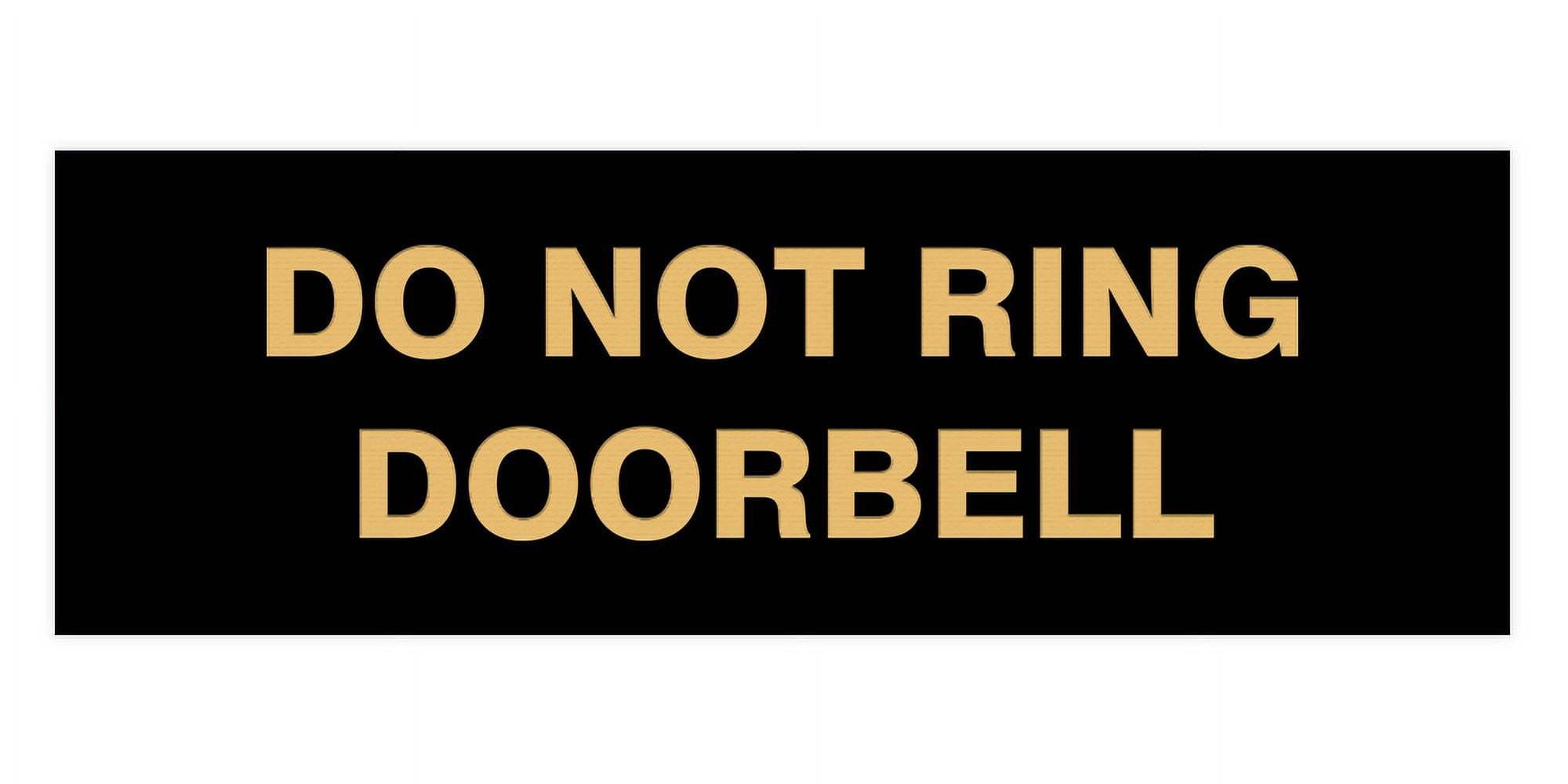 Basic Do Not Ring Doorbell Sign (Black Gold) - Large - Walmart.com