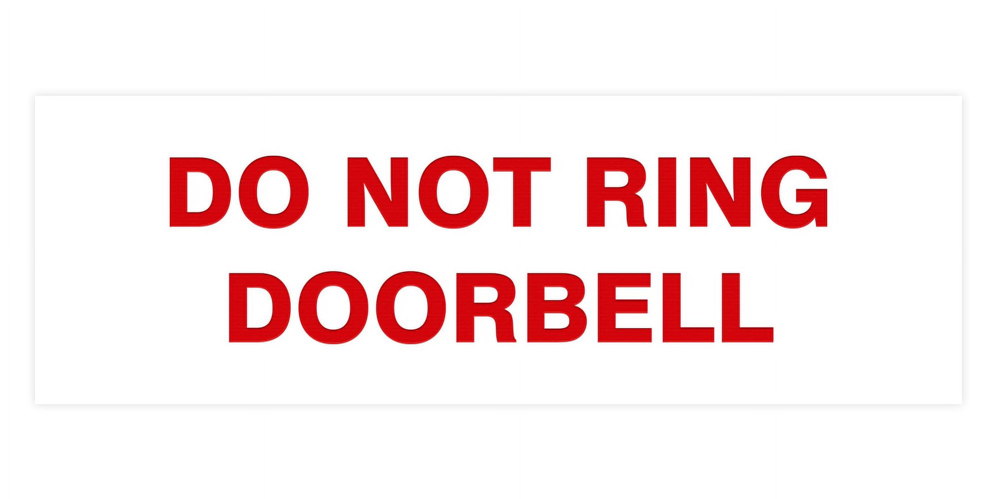 Basic Do Not Ring Doorbell Sign (White/Red) - Medium - Walmart.com